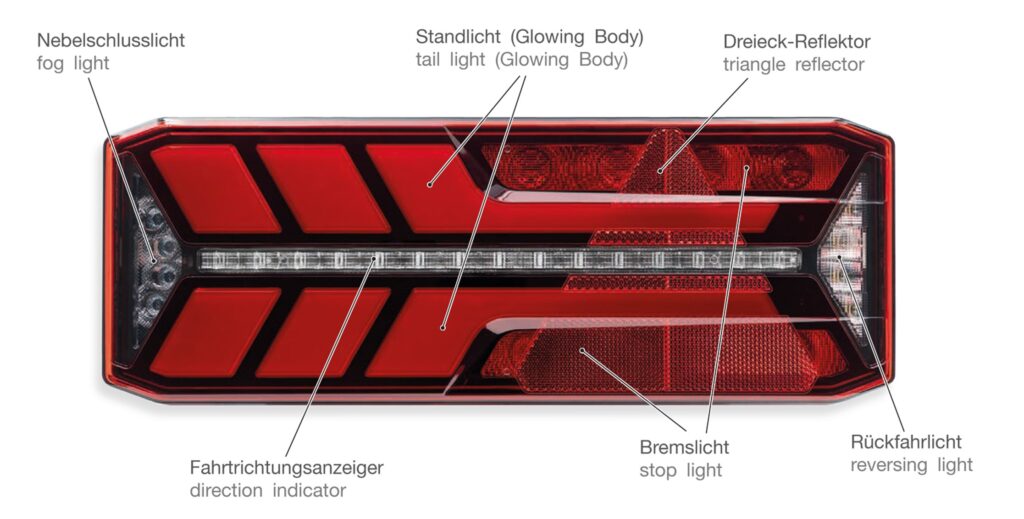 Aspoeck ECOLED 3 combination tail light - PAIR - Spot On Truck Bars