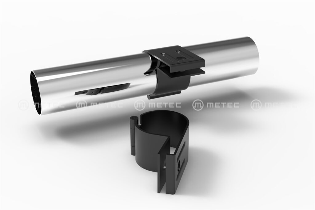 Spot light clamps - 70mm - BLACK - Spot On Truck Bars